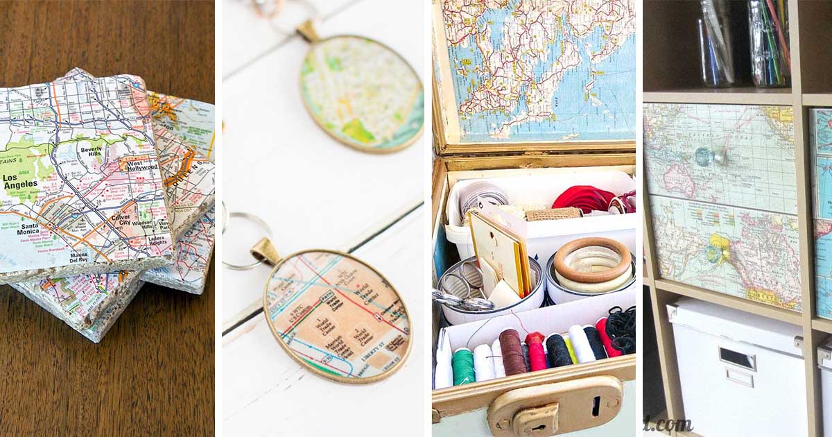 7 Creative Crafts with Maps – Sustain My Craft Habit