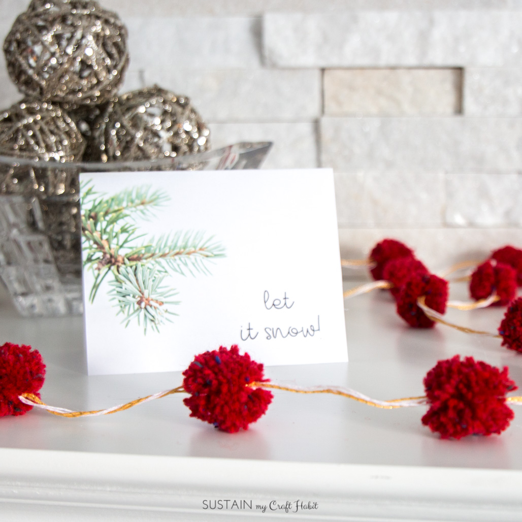 December's Free Winter Printable Greeting Card Template – Sustain My ...