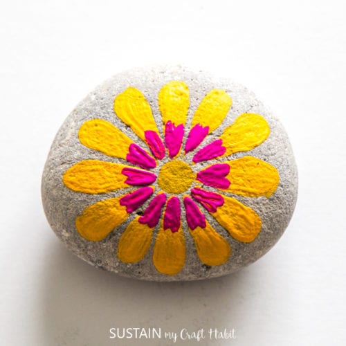 Colourful and Easy Flower Painted Rocks Craft – Sustain My Craft Habit