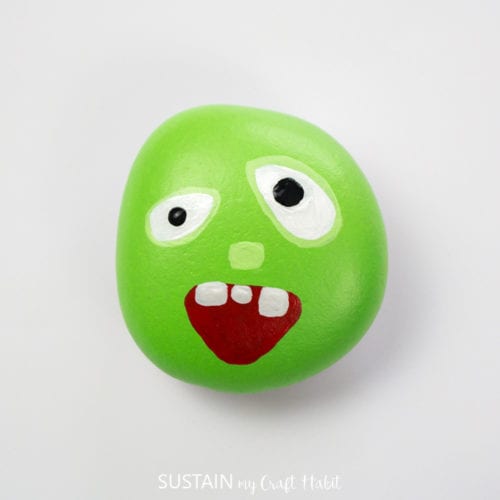 Halloween Painted Rocks: Silly Monster Faces – Sustain My Craft Habit