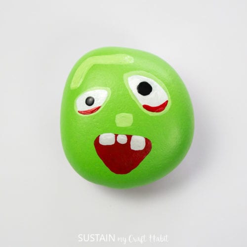 Halloween Painted Rocks: Silly Monster Faces – Sustain My Craft Habit