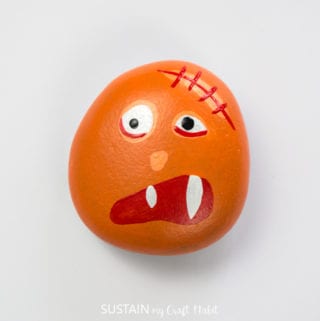 Halloween Painted Rocks: Silly Monster Faces – Sustain My Craft Habit