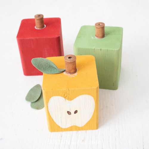 DIY Wood Block Apples – Sustain My Craft Habit