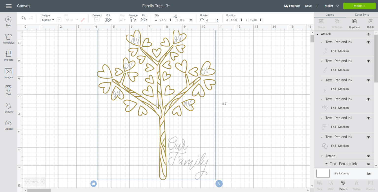 A Family Tree Craft with Cricut Foil Transfer – Sustain My Craft Habit