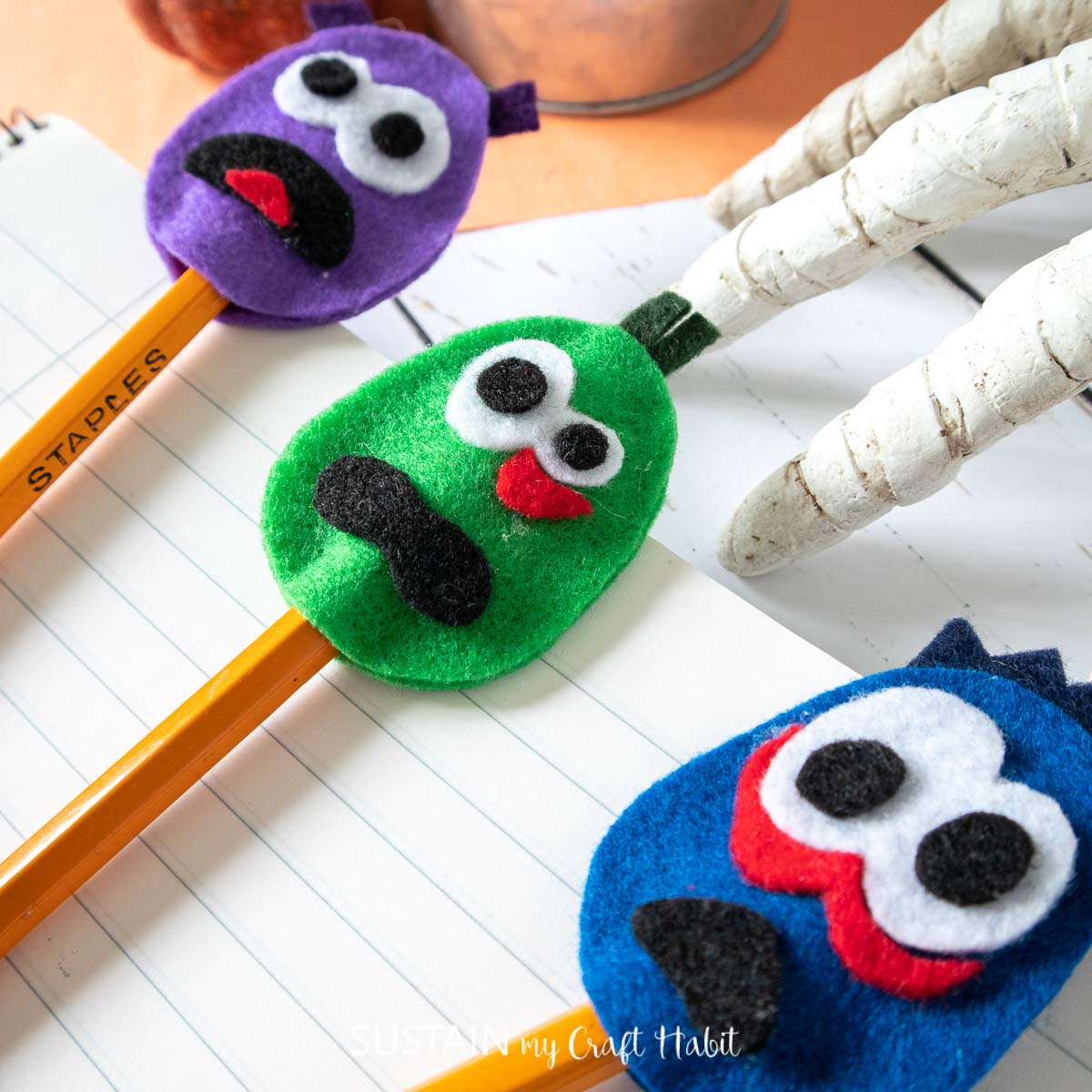 DIY Halloween Pencil Toppers – Sustain My Craft Habit