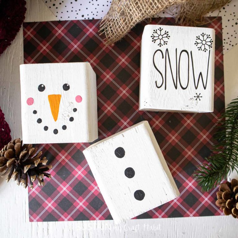 Making a Wood Block Snowman – Sustain My Craft Habit
