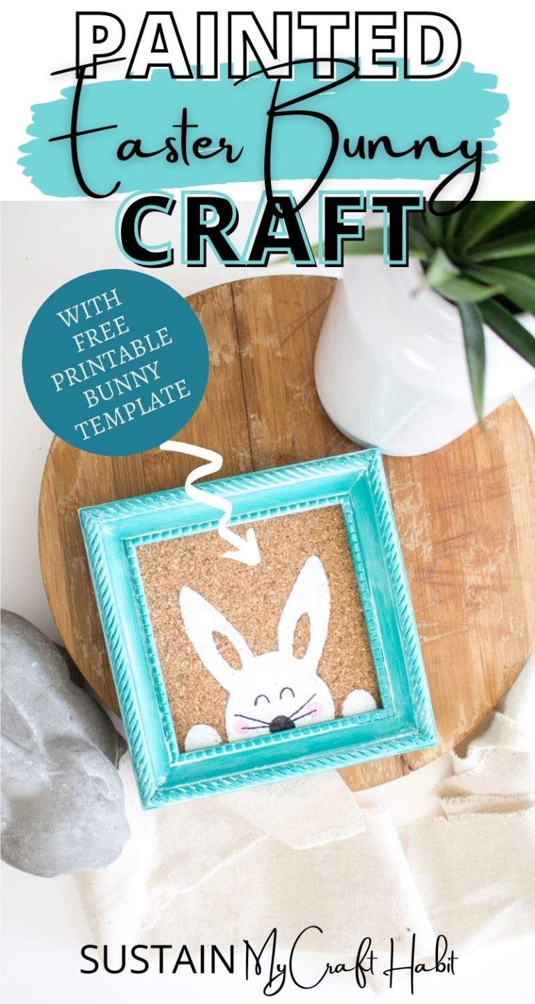 Framed Easter Bunny Craft Idea – Sustain My Craft Habit