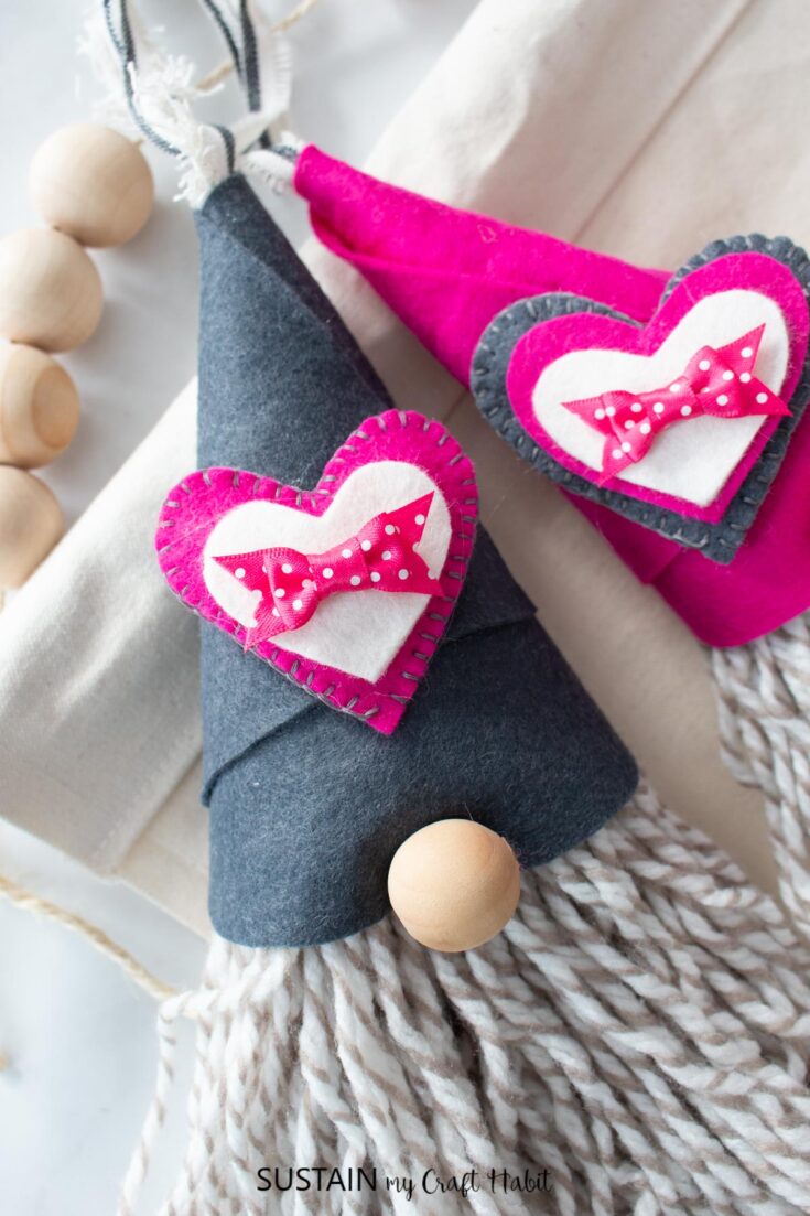 Valentine's Day Gnome Ornament Pattern with SVG – Sustain My Craft Habit