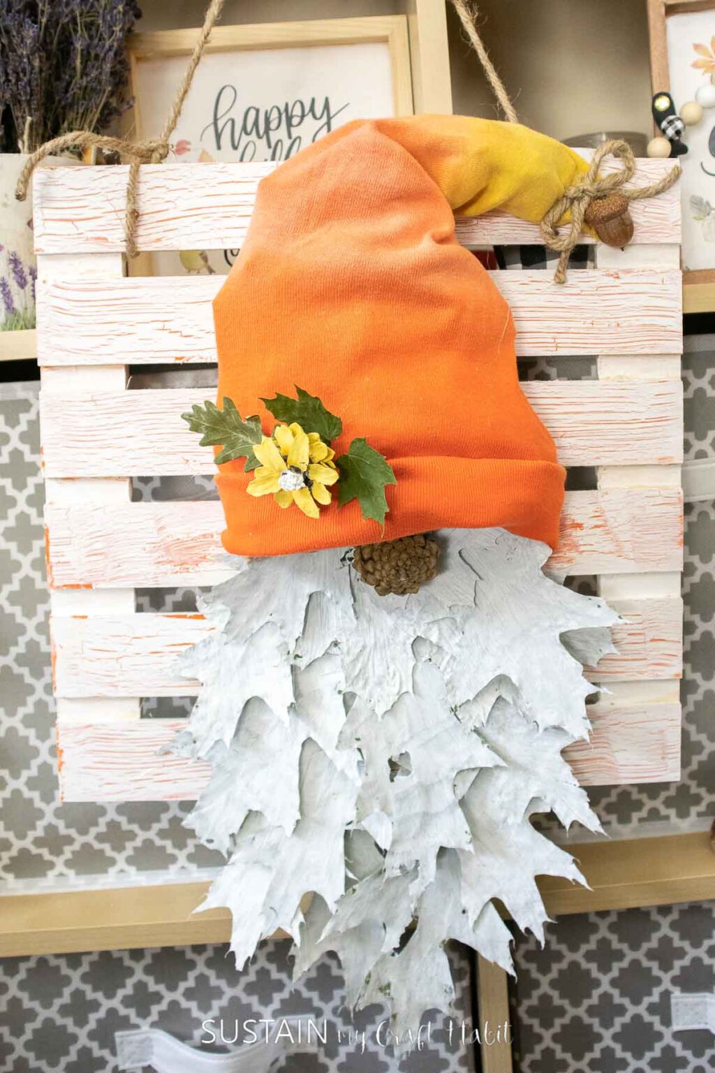 DIY Fall Gnome Decor using Pressed Leaves – Sustain My Craft Habit