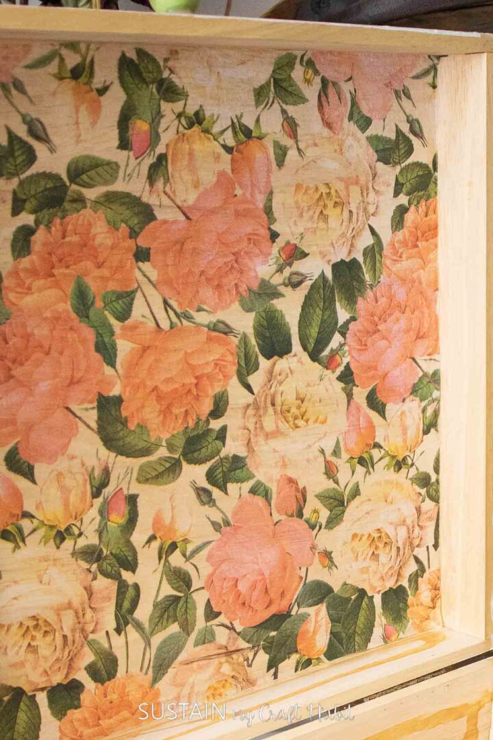 How to Decoupage on Wood - Upcycled Wood Box – Sustain My Craft Habit