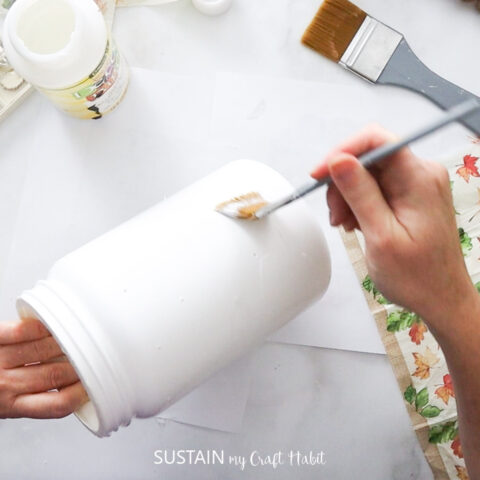 How to Mod Podge on Plastic: Fall Themed Centerpiece – Sustain My Craft ...