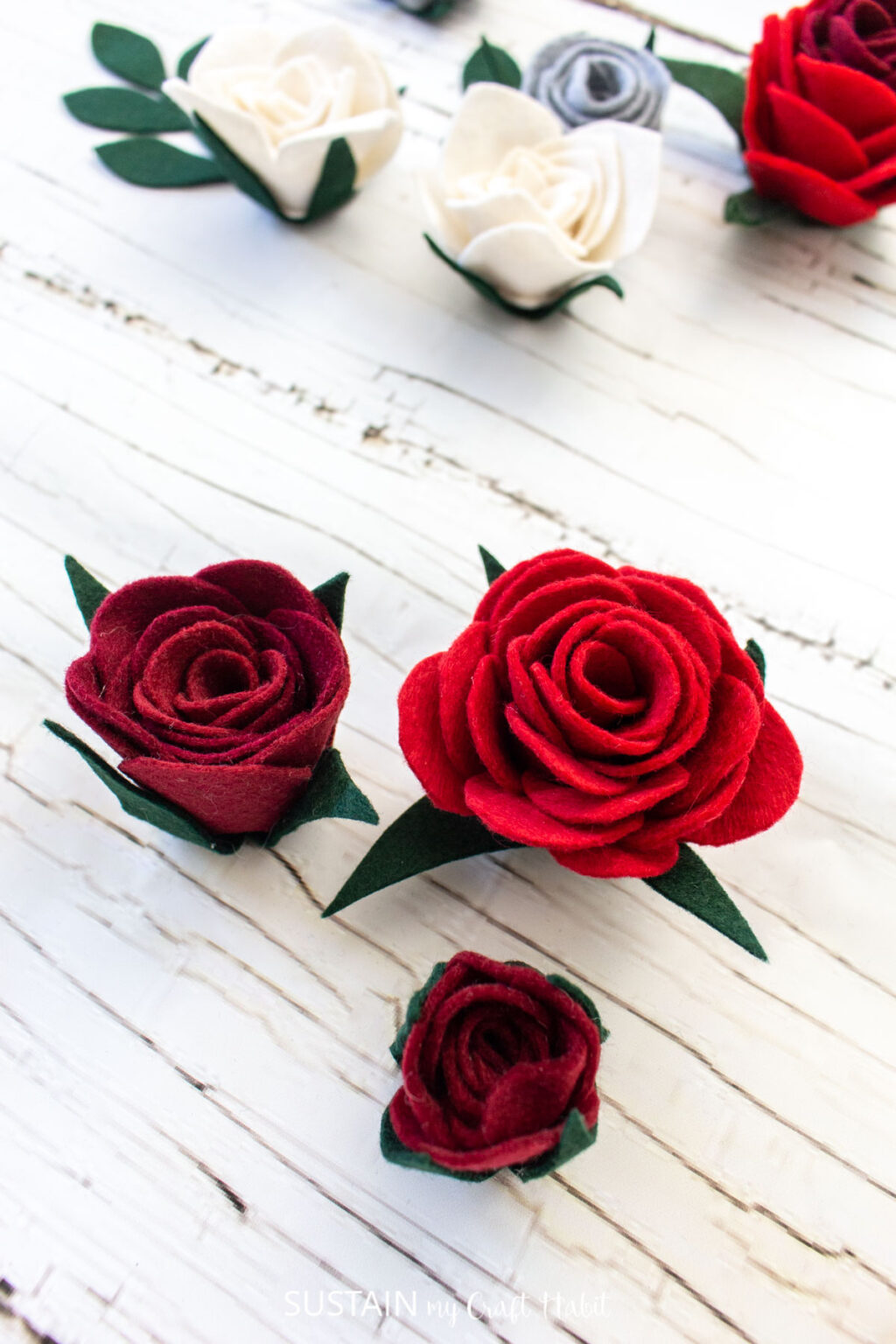 2 Ways to Make a Felt Rose (with Patterns) – Sustain My Craft Habit