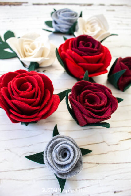 2 Ways to Make a Felt Rose (with Patterns) – Sustain My Craft Habit