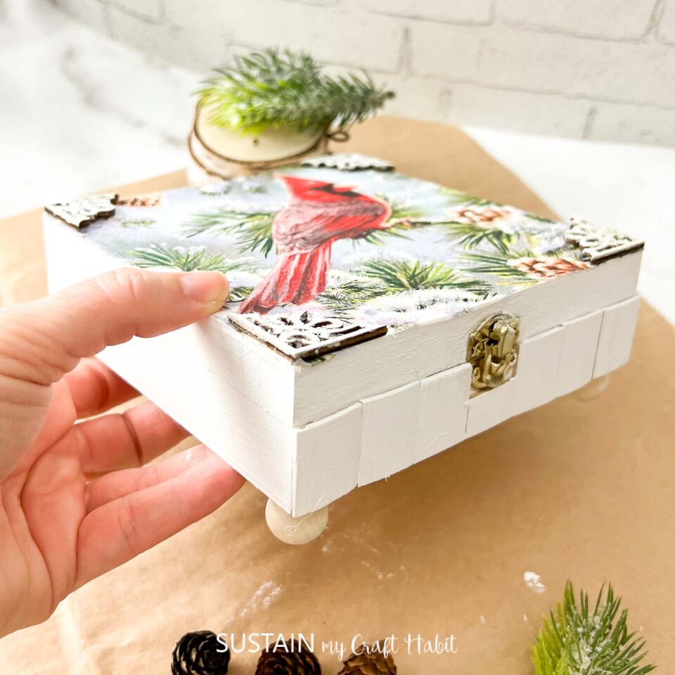 Holiday Keepsake Box Craft with Decoupage – Sustain My Craft Habit