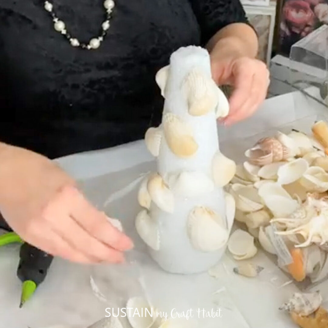 An Elegant Tabletop DIY Seashell Christmas Tree – Sustain My Craft Habit