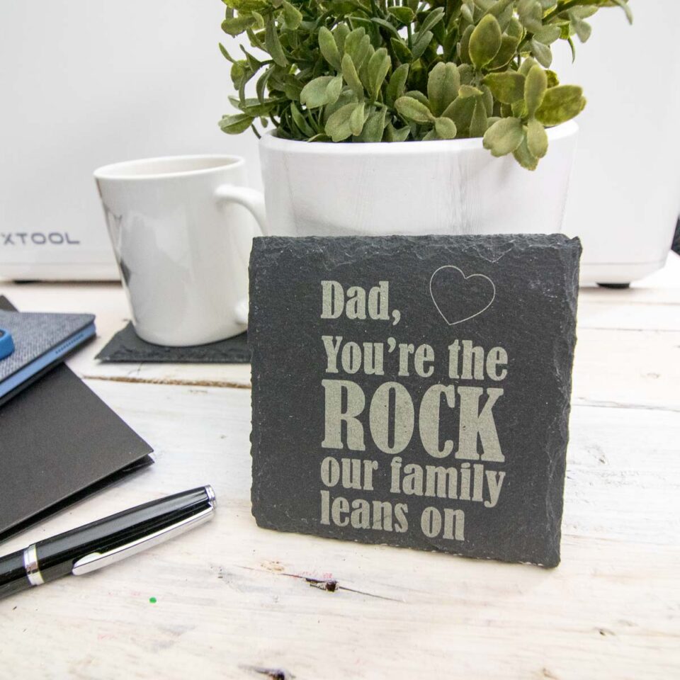 Engraved Slate Coaster Dad Gift Idea: Easy xTool M1 Tutorial – Sustain ...