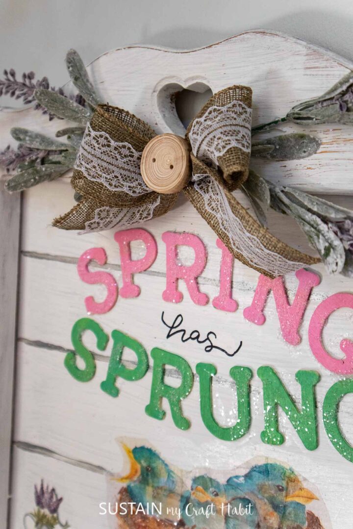 DIY Spring Has Sprung Upcycled Sign – Sustain My Craft Habit