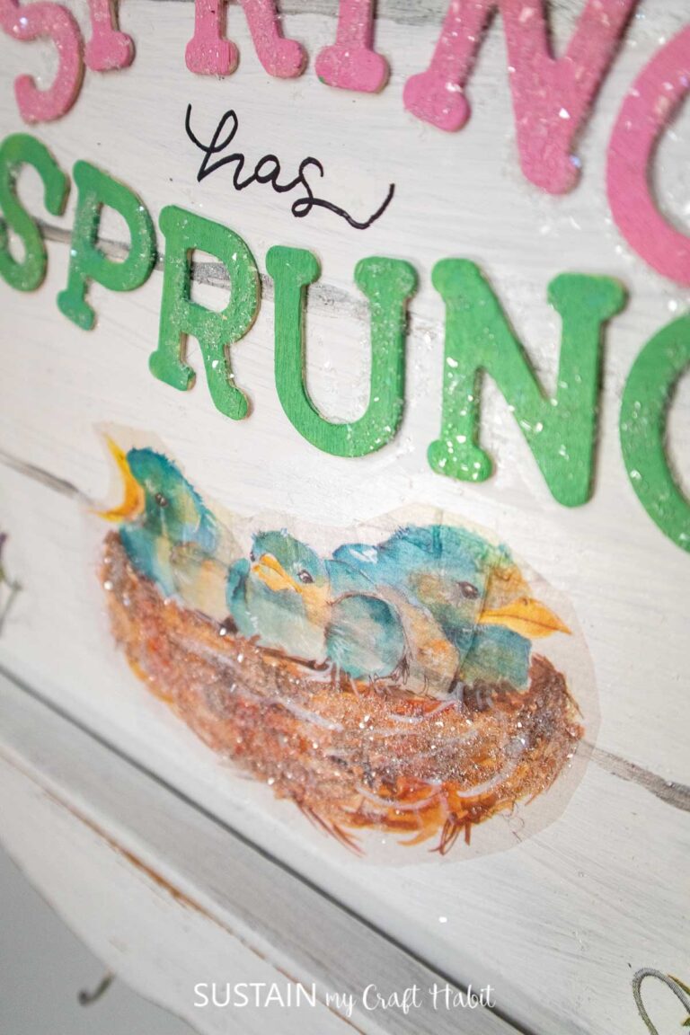 DIY Spring Has Sprung Upcycled Sign – Sustain My Craft Habit