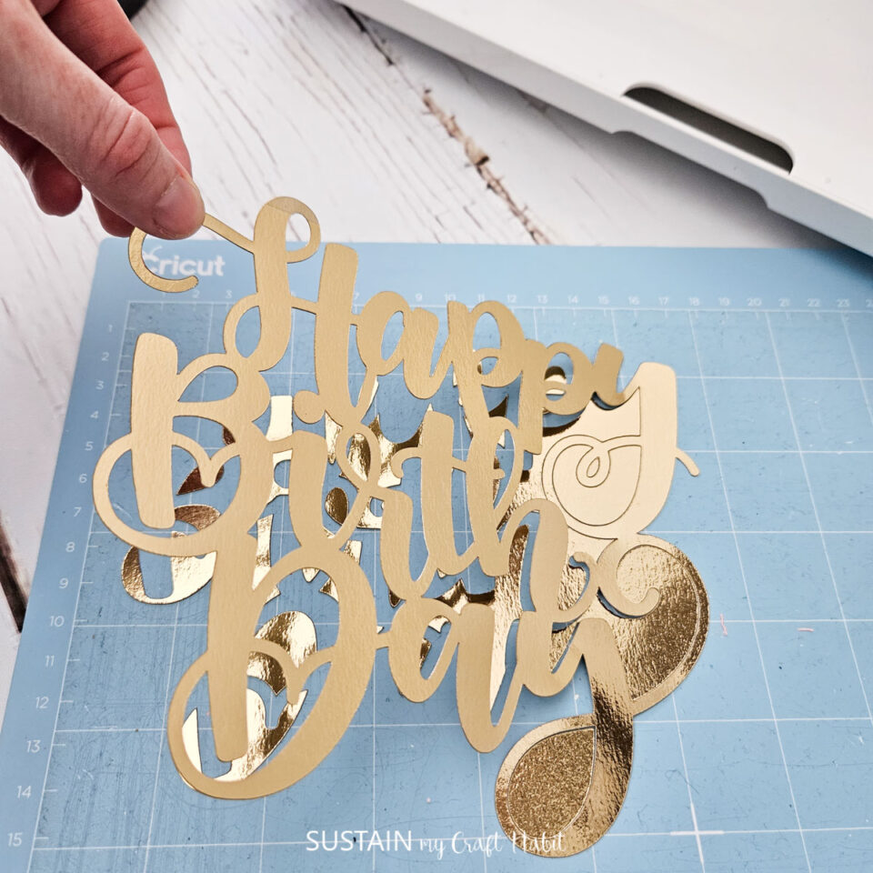 DIY Birthday Cake Topper with Cricut – Sustain My Craft Habit