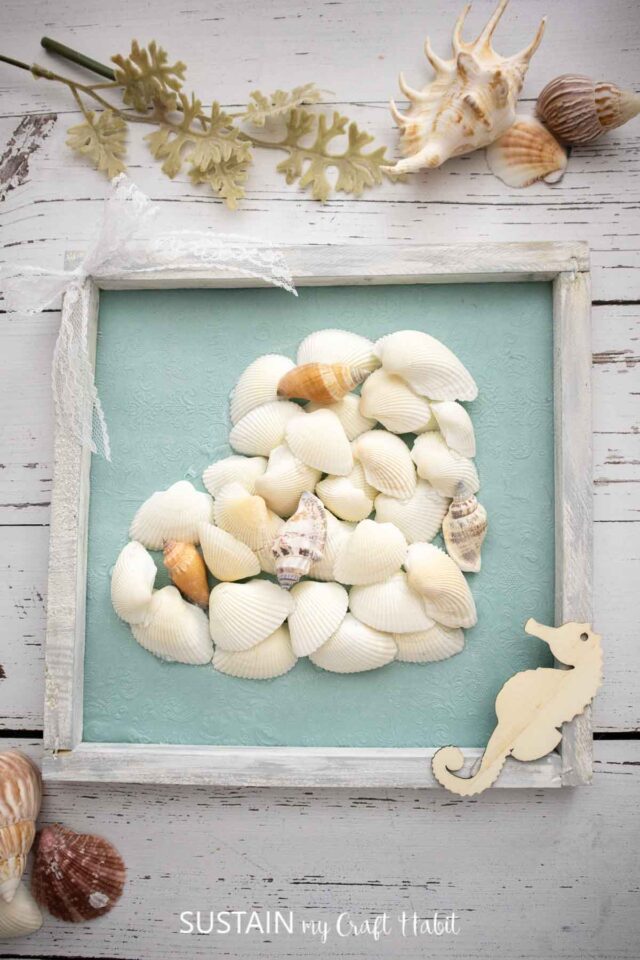 Crafting a Heart Sign with Seashells