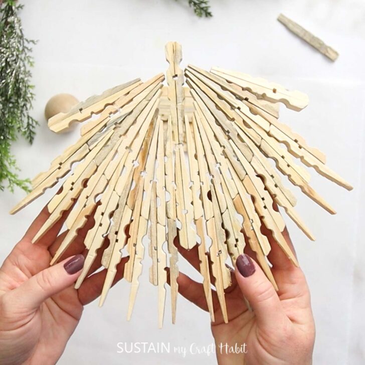 How to Make a Clothespin Angel (with Free Template) – Sustain My Craft ...