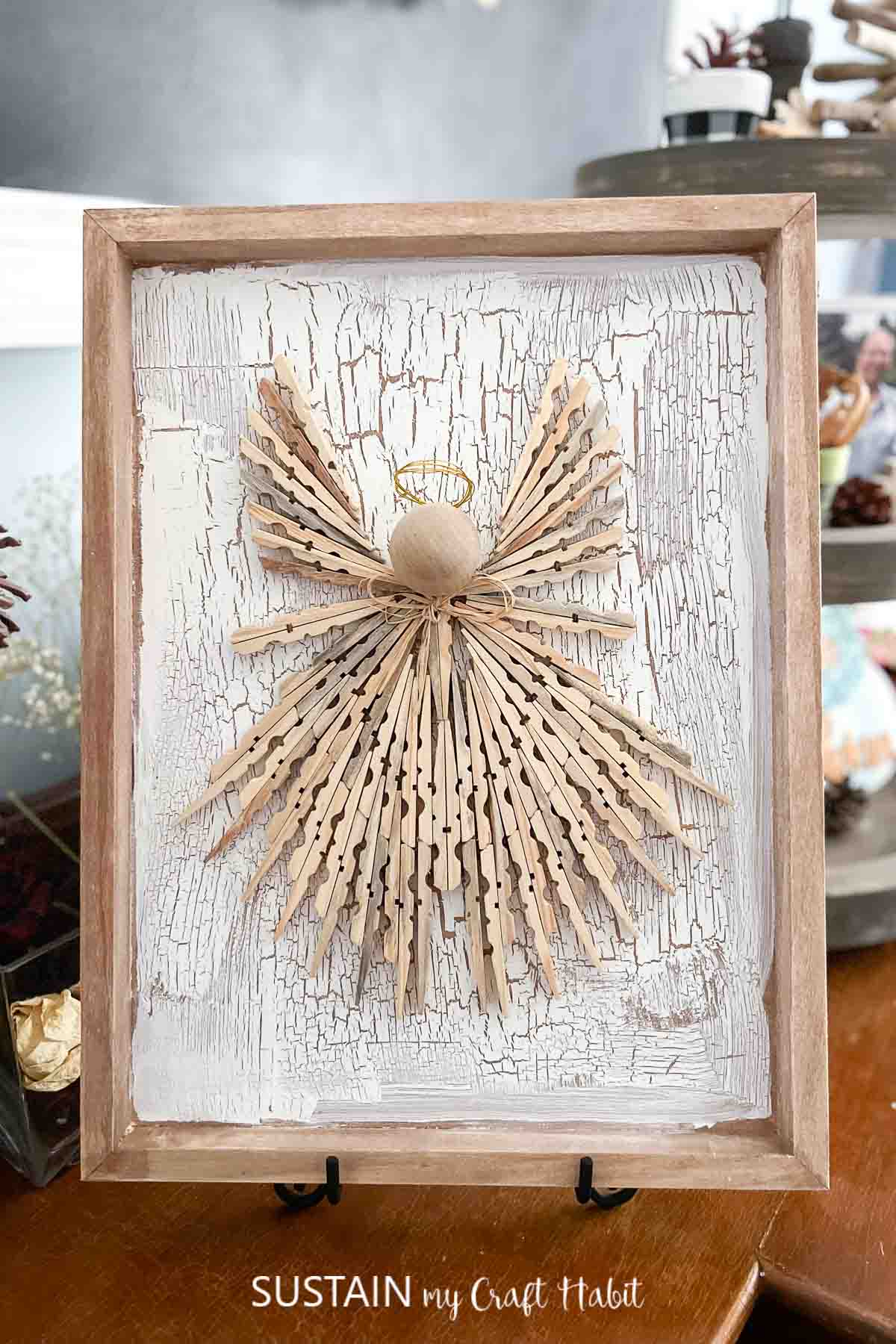 How to Make a Clothespin Angel (with Free Template) – Sustain My Craft ...