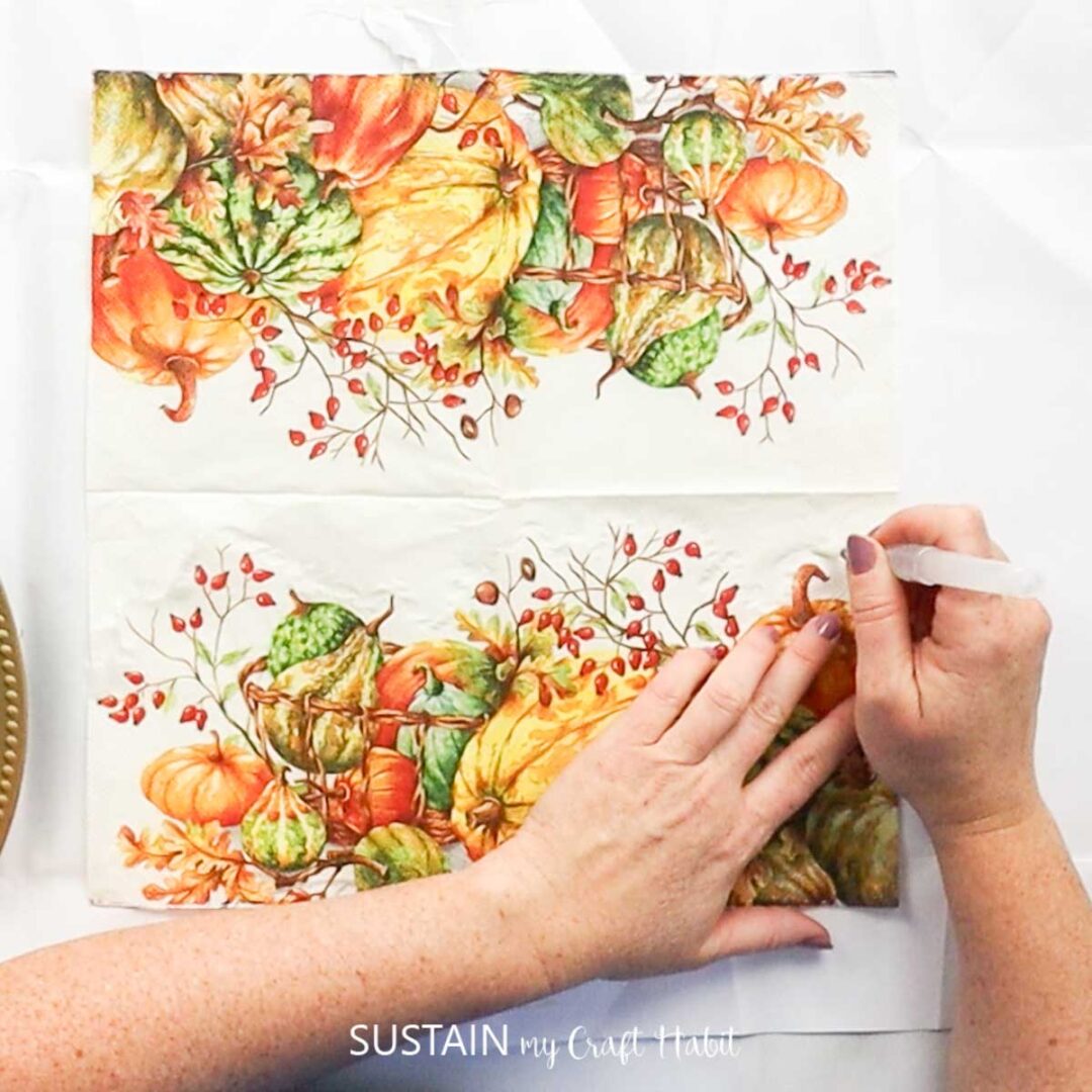 Fall Harvest Dollar Store Charger Craft – Sustain My Craft Habit