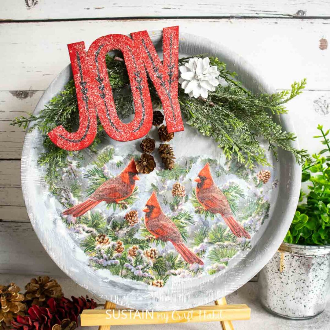 How to Decoupage on Thrifted Silver Trays – Sustain My Craft Habit