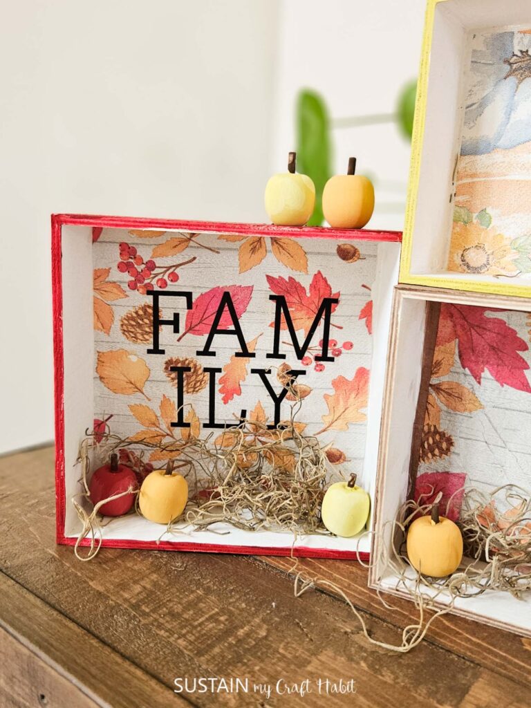 Fall Trinket Box Craft with Napkins – Sustain My Craft Habit