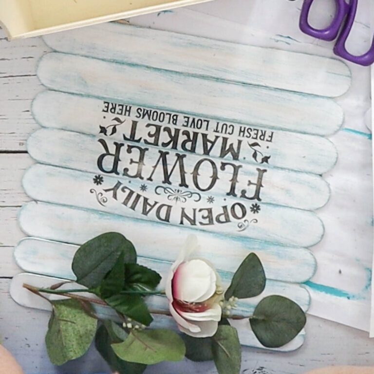 DIY Image Transfer to Wood: A Popsicle Stick Sign