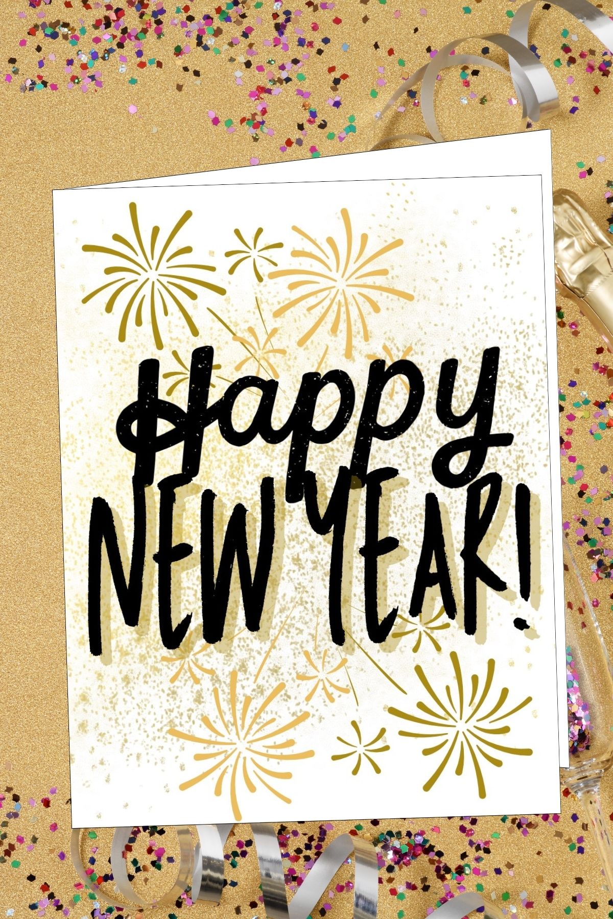4 Free Printable Happy New Year Cards (for 2025) – Sustain My Craft Habit
