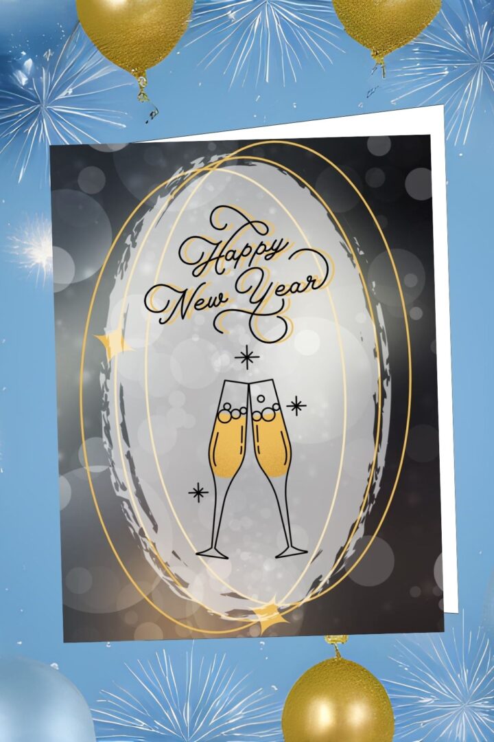 4 Free Printable Happy New Year Cards (for 2025) – Sustain My Craft Habit