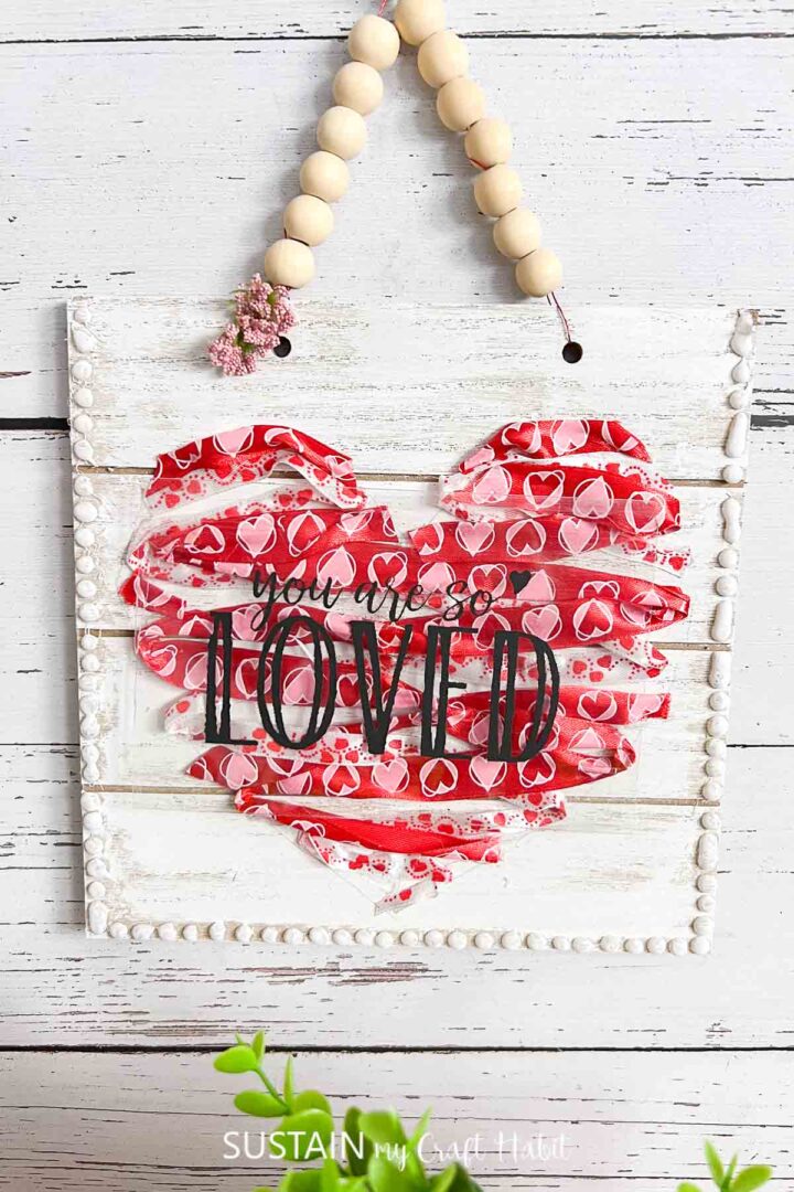 Easy Valentine Craft with Ribbon