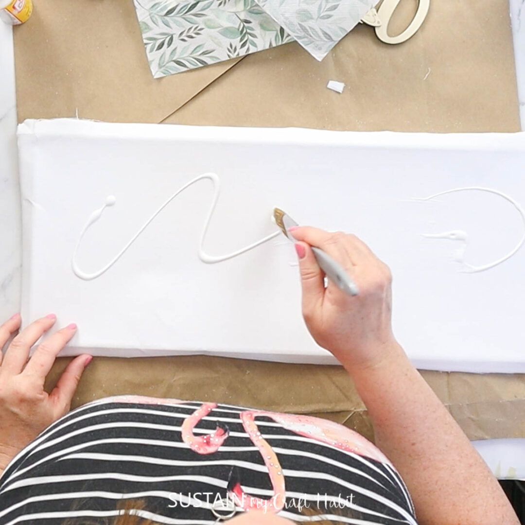 How to Decoupage on Canvas: Reverse Canvas Sign – Sustain My Craft Habit