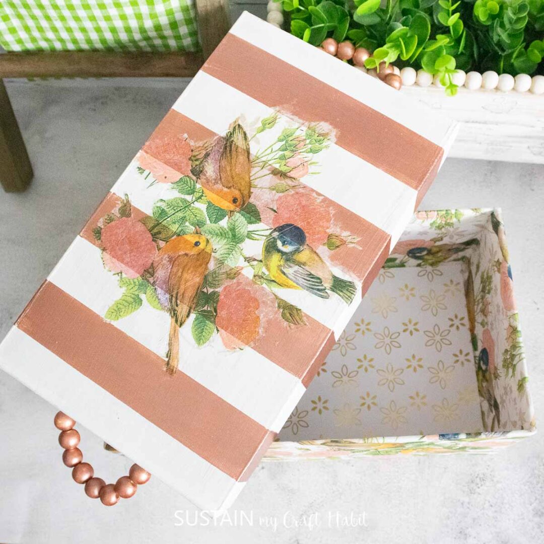 Simple Shoebox Craft Idea with Decoupage – Sustain My Craft Habit