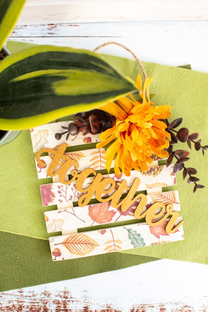 Fall Wood Sign with Dollar Tree Supplies – Sustain My Craft Habit