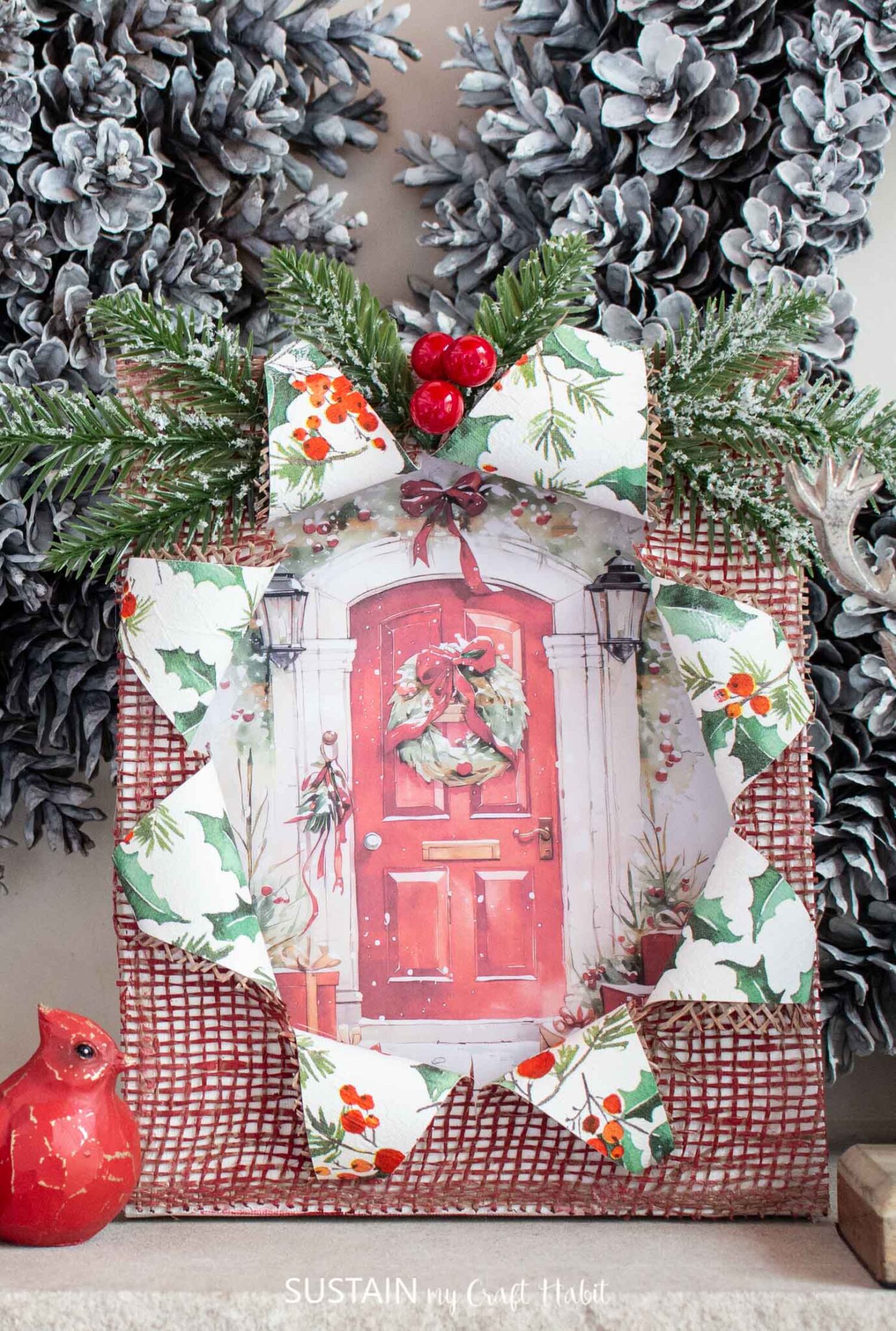 Christmas Busted Canvas Craft with Dollar Tree – Sustain My Craft Habit