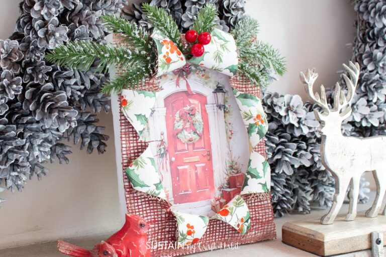 Christmas Busted Canvas Craft with Dollar Tree – Sustain My Craft Habit