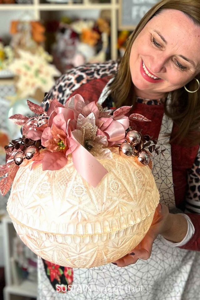 Dollar Tree Bowl Christmas Ornament Idea – Sustain My Craft Habit