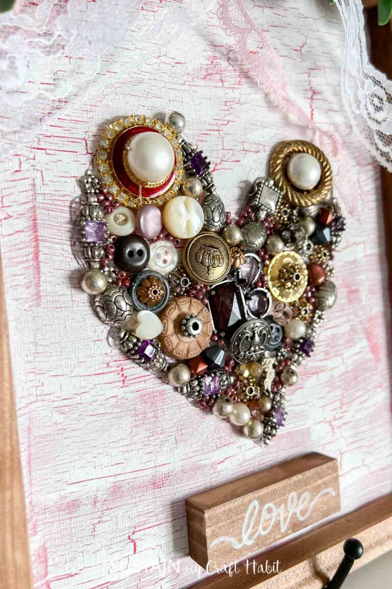 Valentine’s Vintage Button Craft Idea – Sustain My Craft Habit