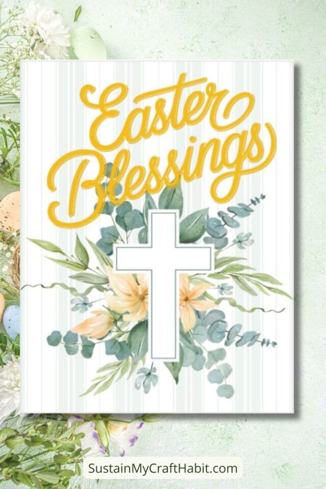 4 Free Printable Happy Easter Cards – Sustain My Craft Habit