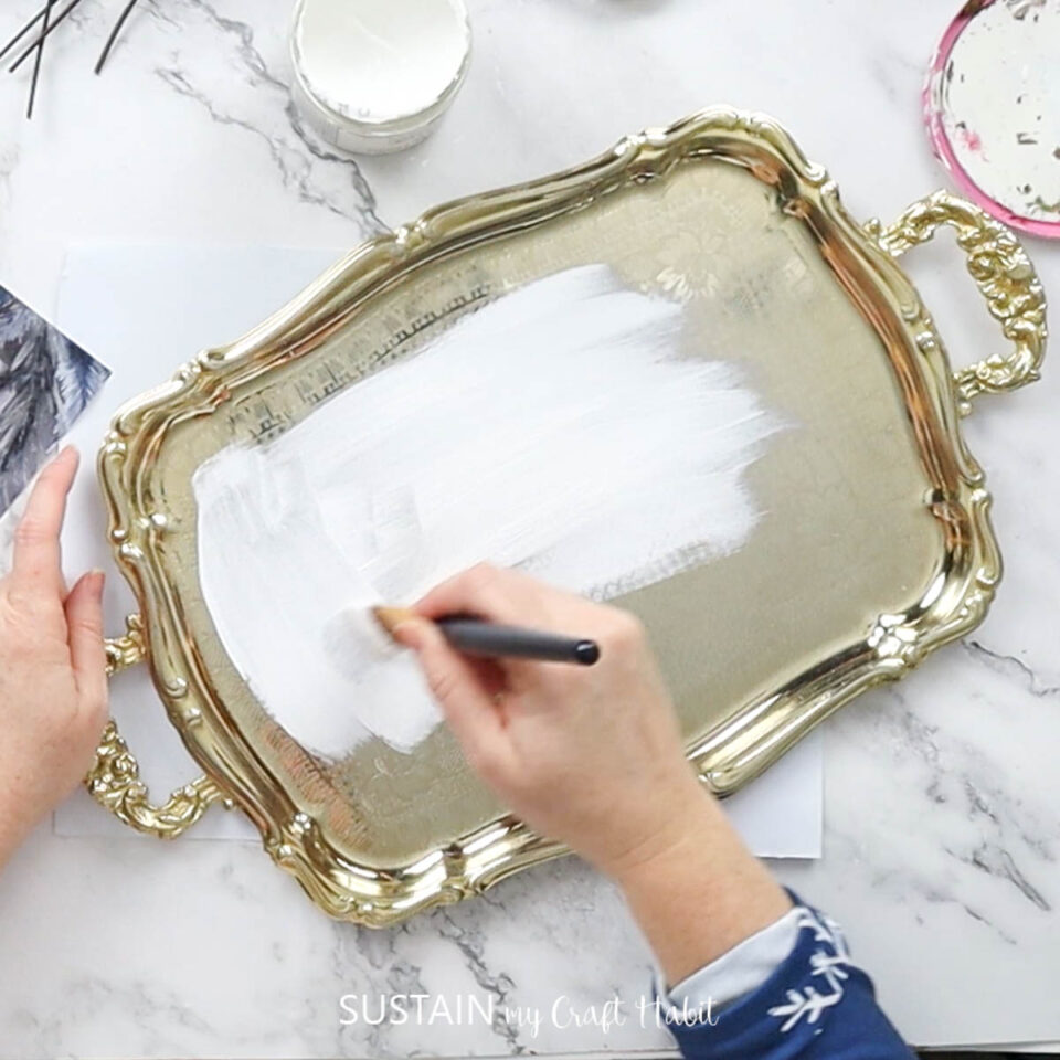 Upcycled Silver Tray with Decoupage – Sustain My Craft Habit