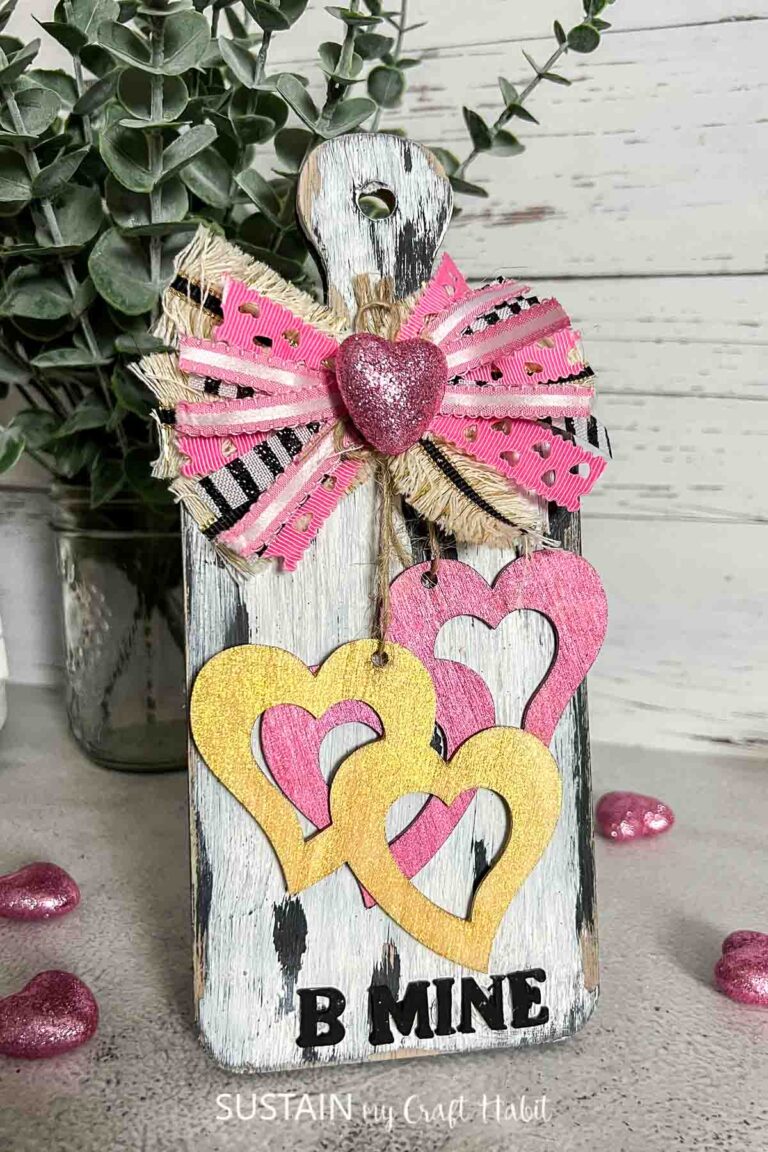 Dollar Tree Paddle Sign for Valentine’s – Sustain My Craft Habit
