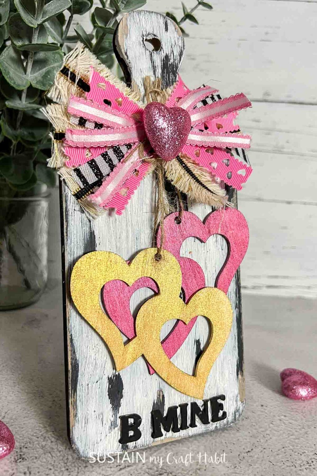 Dollar Tree Paddle Sign for Valentine’s – Sustain My Craft Habit